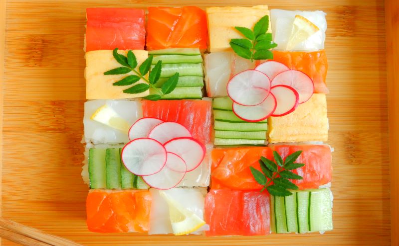 How to make Cube Sushi | Sushi Robot, Sushi Machine TOP,INC. in Japan